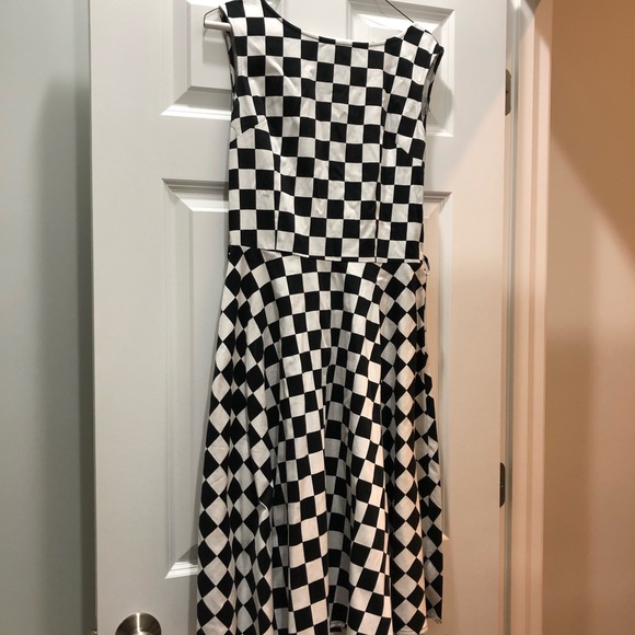 Dresses | Final Discountblack And White Checkered Dress With A ...